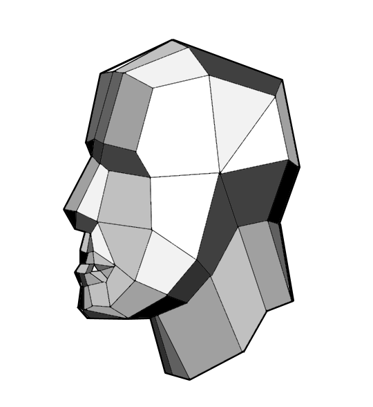 Low Poly Face – Stache